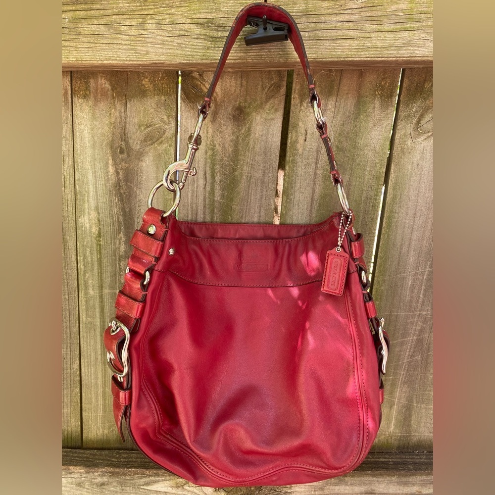 Coach Zoe Leather Hobo Bag F12669 - Gem